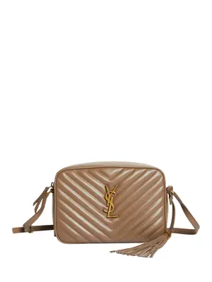 Saint Laurent Saint Laurent Lou Matelassé Leather Camera Bag Taupe/gold