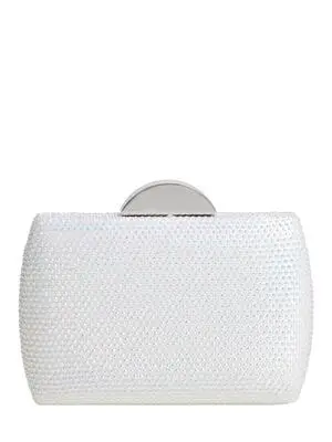 Nina Pacey Crystal Minaudière - White Ab