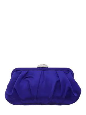 NINA Nina Concord Pleated Satin Frame Clutch
