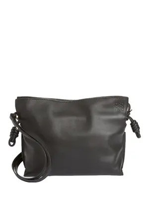 Loewe Loewe Mini Flamenco Leather Clutch Black