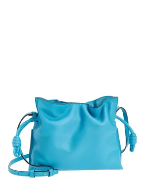 Loewe Loewe Mini Flamenco Leather Clutch Cyan 5620