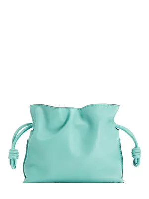 Loewe Loewe Mini Flamenco Leather Clutch Fresh Mint