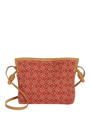 Loewe Loewe Mini Flamenco Leather Clutch Red/ Warm Desert