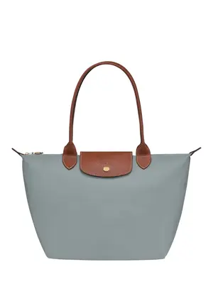 Longchamp Longchamp Medium Le Pliage Shoulder Tote Steel