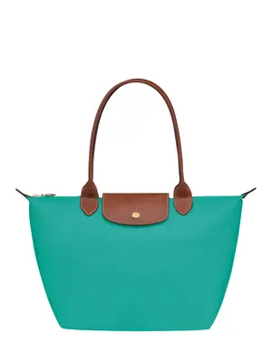 Longchamp Longchamp Medium Le Pliage Shoulder Tote Turquoise