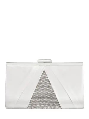Nina Ophelia Frame Clutch - White