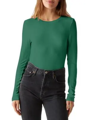 Michael Stars Michael Stars Finn Rib Crewneck Top Peppermint