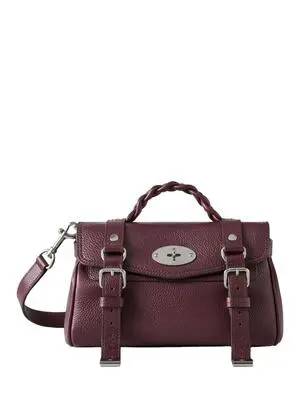Mulberry Mini Alexa Leather Satchel - Black Cherry