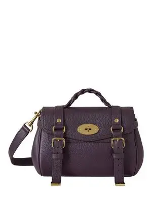 Mulberry Mulberry Mini Alexa Leather Satchel Deep Aubergine