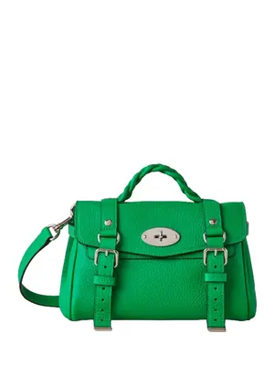 Mulberry Mulberry Mini Alexa Leather Satchel Lawn Green