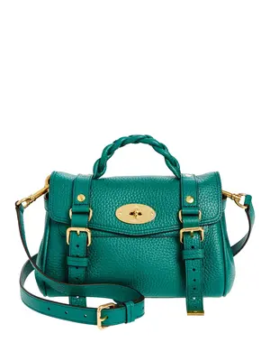 Mulberry Mulberry Mini Alexa Leather Satchel Malachite