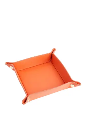 ROYCE NEW YORK ROYCE New York Leather Valet Tray Orange