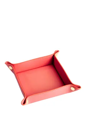 ROYCE NEW YORK ROYCE New York Leather Valet Tray Red