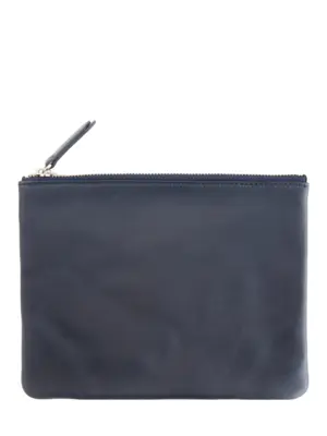 ROYCE NEW YORK ROYCE New York Leather Travel Pouch Navy Blue