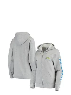 Junk Food Los Angeles Chargers Full-zip Hoodie - Gray