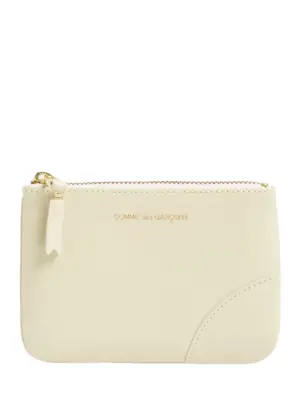 Comme Des Garçons Classic Leather Zip Pouch - Off White