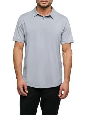 CUTS Trim Fit Cotton Blend Polo - Cashmere Grey