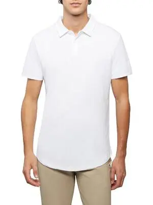 CUTS Trim Fit Cotton Blend Polo - White