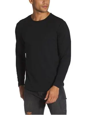 CUTS Ao Curved Hem Long Sleeve T-shirt - Black