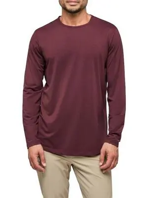 CUTS Ao Curved Hem Long Sleeve T-shirt Currant