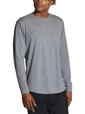 CUTS Ao Curved Hem Long Sleeve T-shirt - Heather Grey