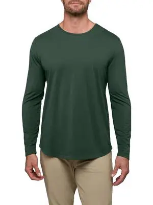 CUTS Ao Curved Hem Long Sleeve T-shirt - Hunter
