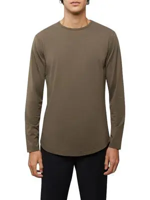 CUTS Ao Curved Hem Long Sleeve T-shirt Shadow