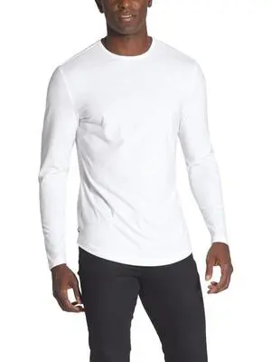 CUTS Ao Curved Hem Long Sleeve T-shirt - White