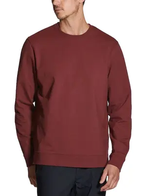 CUTS Cuts Hyperloop Split Hem Crewneck Sweatshirt Cabernet