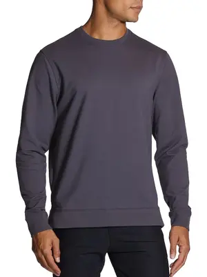 CUTS Cuts Hyperloop Split Hem Crewneck Sweatshirt Cast Iron