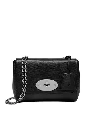Mulberry Lily Leather Satchel Black/silver