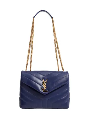 Saint Laurent Saint Laurent Small Loulou Chain Shoulder Bag Saphir