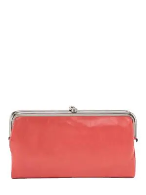 Hobo Lauren Leather Frame Clutch - Pink Mirage