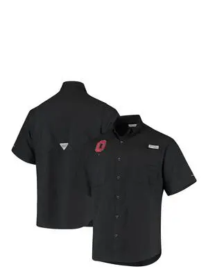 Columbia Ohio State Buckeyes Tamiami Omni-shade Button-down Shirt At Nordstrom Black