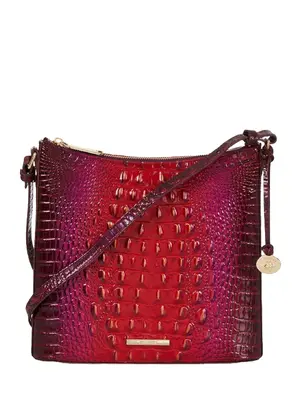 Brahmin Brahmin Katie Croc Embossed Leather Crossbody Bag Ruby Ombre Melbourne