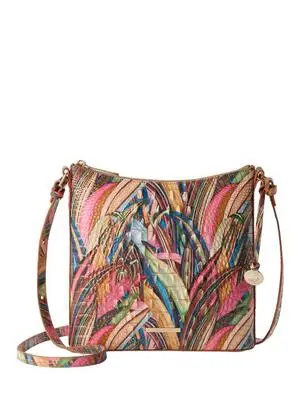 Brahmin Katie Croc Embossed Leather Crossbody Bag - Sunleaf