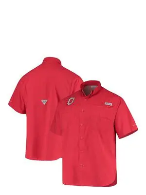 Columbia Ohio State Buckeyes Tamiami Omni-shade Button-down Shirt - Scarlet