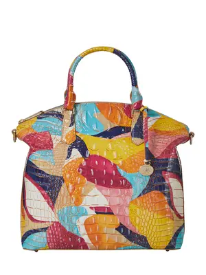 Brahmin Large Duxbury Embossed Leather Satchel Expression