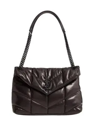 Saint Laurent Medium Loulou Puffer Shoulder Bag - Noir