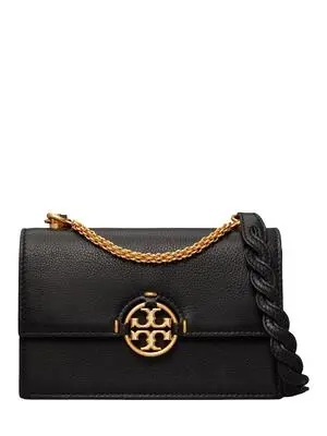 Tory Burch Miller Mini Leather Crossbody Bag - Black