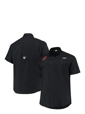 Columbia Ohio State Buckeyes Big & Tall Tamiami Omni-shade Button-down Shirt - Black