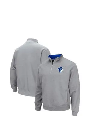COLOSSEUM Seton Hall Pirates Tortugas Quarter-zip Jacket - Heather Gray