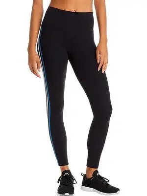 Splits59 Ella Airweight High Waist 7/8 Leggings With Side Stripe Detail - Black/stone Blue