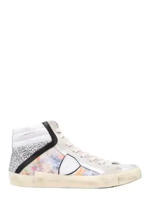 Philippe Model Prsx Metal Batik High-top Sneakers - Silver