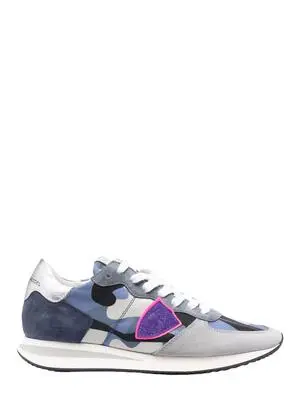 Philippe Model Trpx Camouflage-print Sneakers - Blue