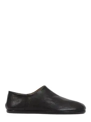 MAISON MARGIELA Tabi Leather Babouche Shoes - Black