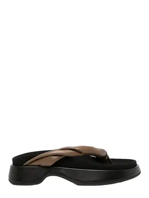 REIKE NEN Twisted-strap Platform Flip Flops - Black