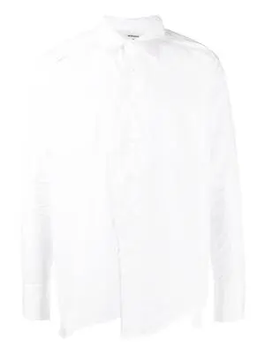 SULVAM Cut Out-detail Tailored Shirt - White