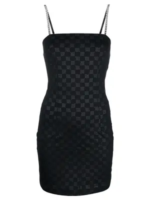 MISBHV Monogram-print Minidress - Black