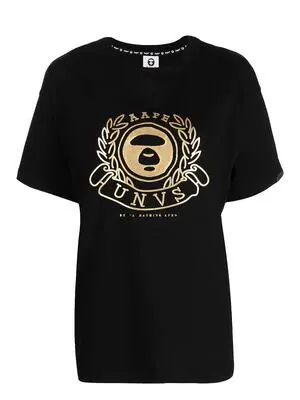 AAPE BY *A BATHING APE Cotton Logo T-shirt - Black